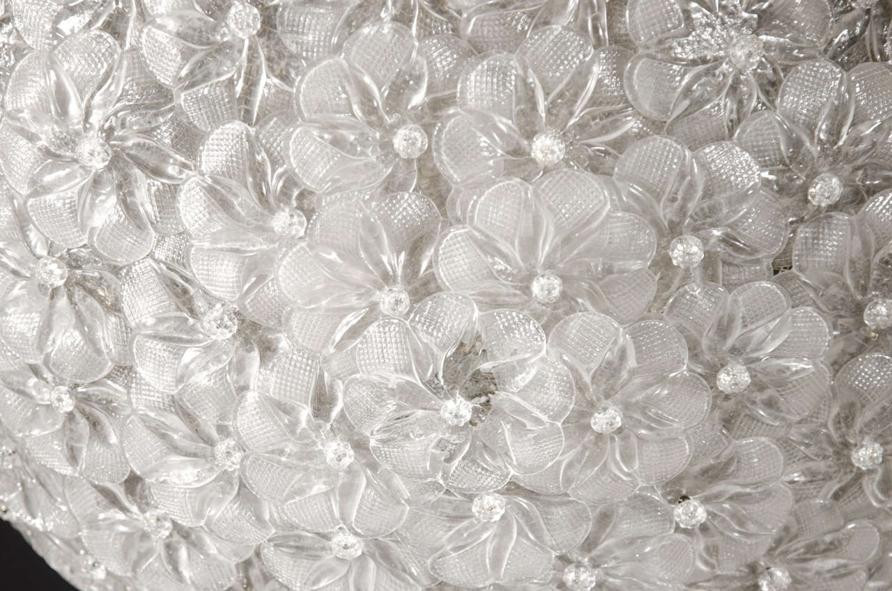 Modernist Venini Dome-Form Glass Flower Fixture at 1stDibs