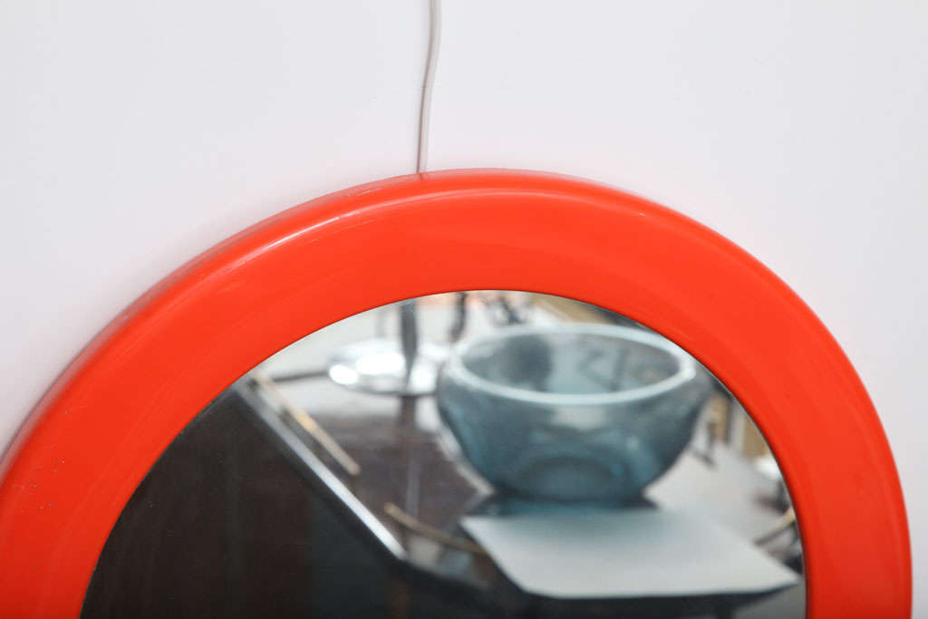 French Round Orange Resin Mirror by Syla For Sale at 1stDibs | orange ...