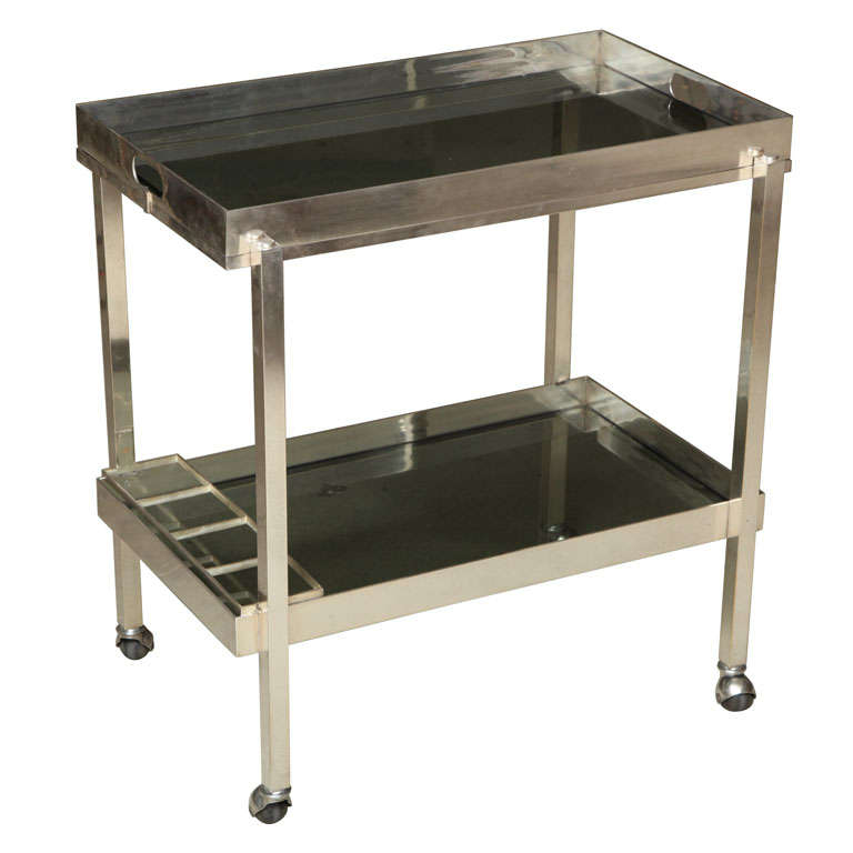 Silver Bar Cart By Christofle at 1stDibs | christofle bar cart, silver ...