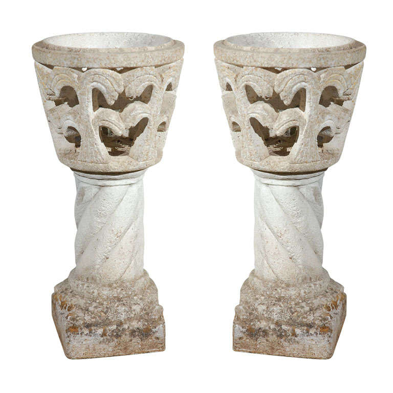 Pair of Antique Stone Planter For Sale at 1stDibs | flagstone planter