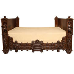 A French Painted Iron Neo Gothic Daybed at 1stDibs | gothic day bed