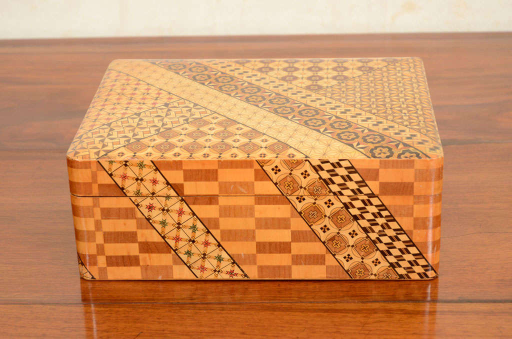 Fine Japanese Taisho Yosegi Parquetry Box at 1stDibs