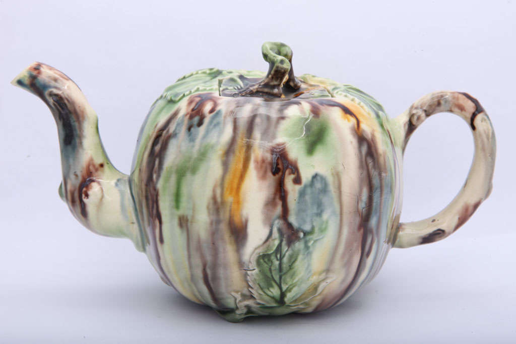 Rare Whieldon School Apple Teapot at 1stDibs