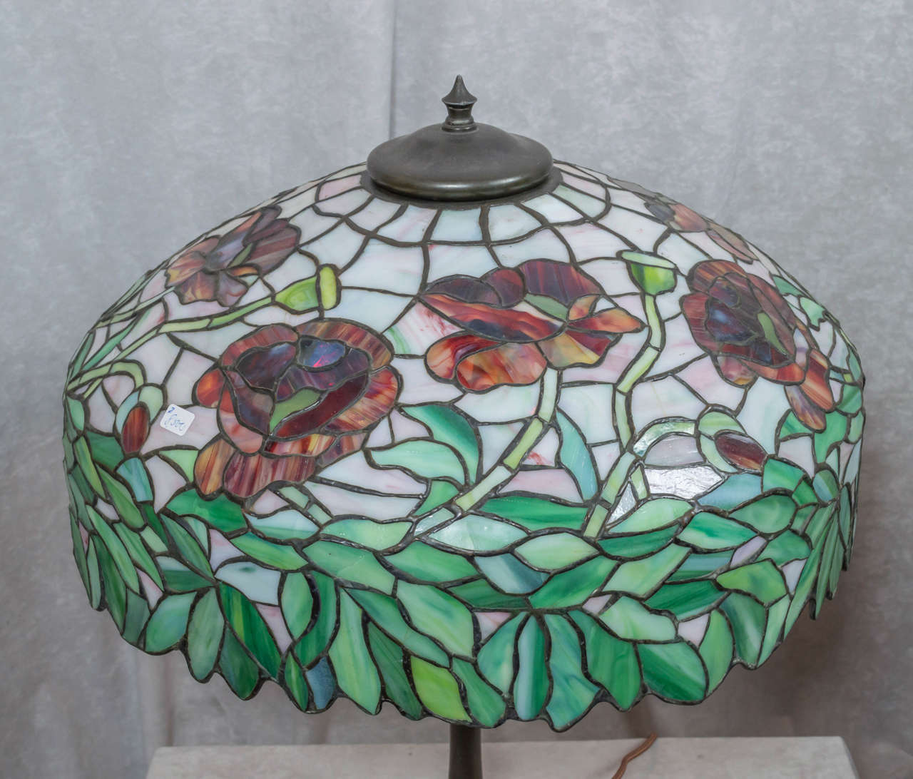 Leaded Glass Table Lamp, Oriental Poppy Ca. 1910 at 1stDibs | antique ...