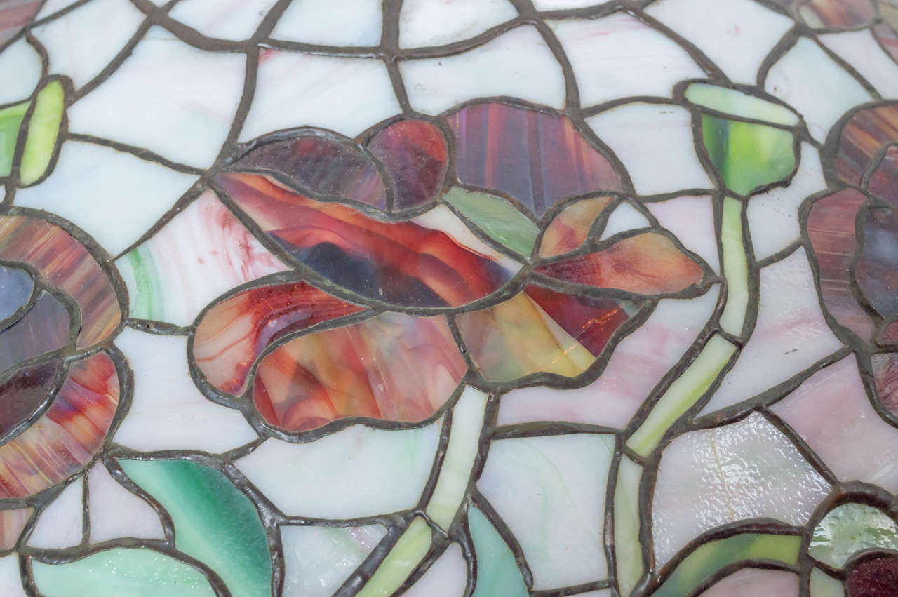 Leaded Glass Table Lamp, Oriental Poppy Ca. 1910 at 1stDibs | antique ...