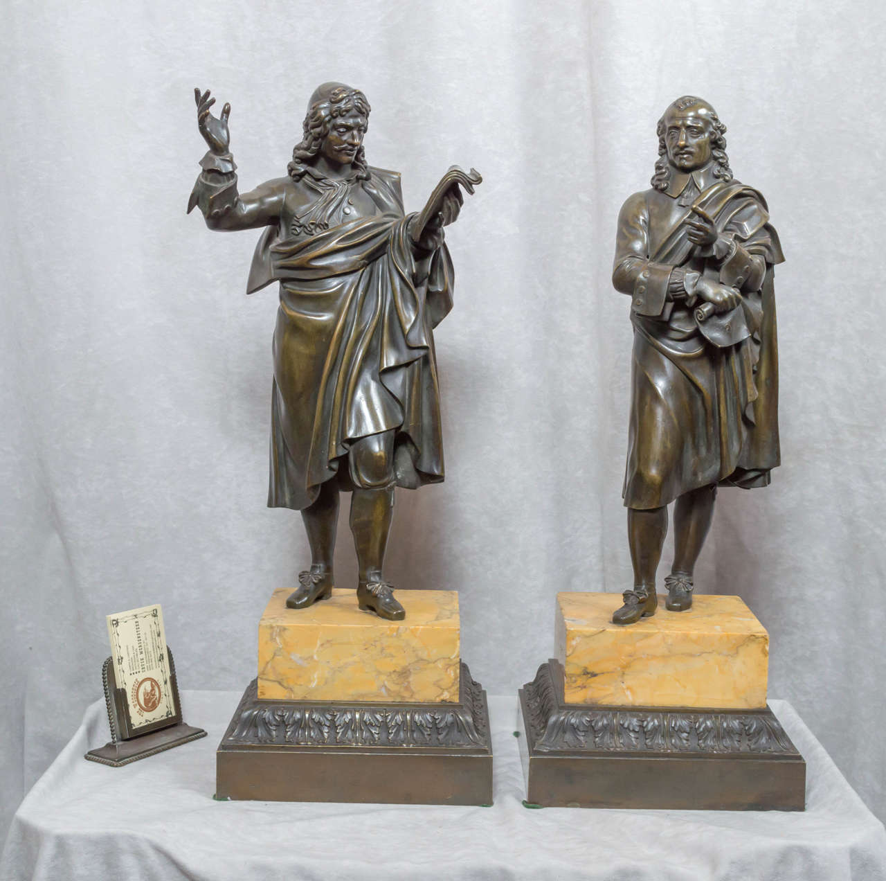 Pair of Bronze French Philosophers at 1stDibs
