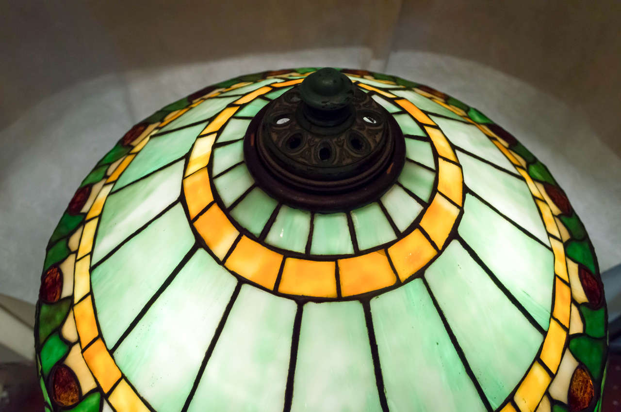 Leaded Glass Table Lamp by Wilkinson at 1stDibs