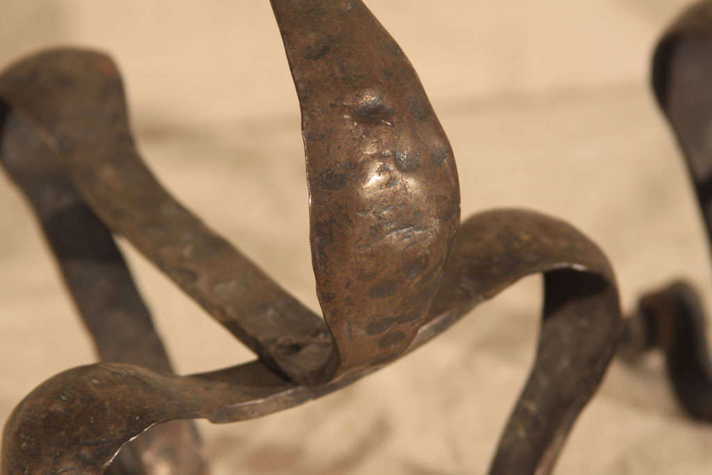 Hand-Wrought Firedogs For Sale at 1stDibs | fire dogs for fireplace ...