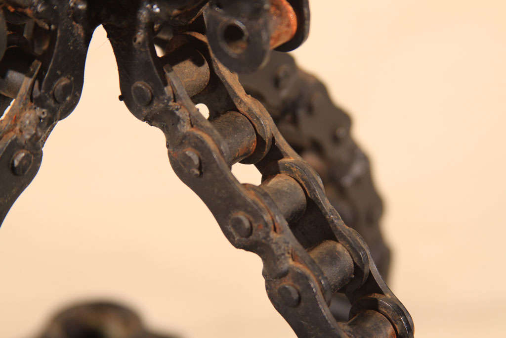 Folk Art Industrial Roller Chain Candlestand For Sale at 1stDibs ...