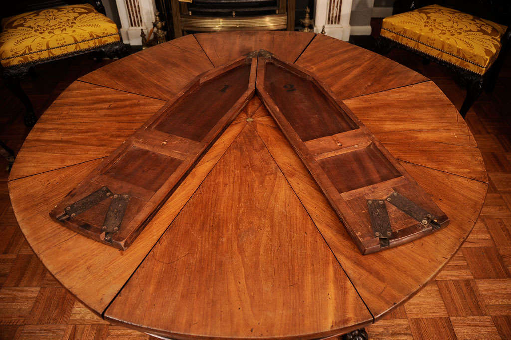 Circular Mahogany Expanding Jupe Table at 1stDibs | jupe expanding ...