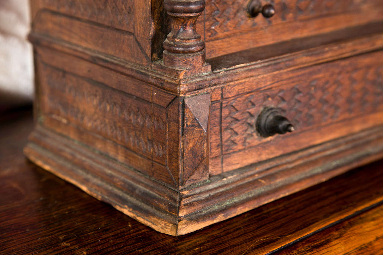 Tramp Art Miniature Chest For Sale at 1stDibs