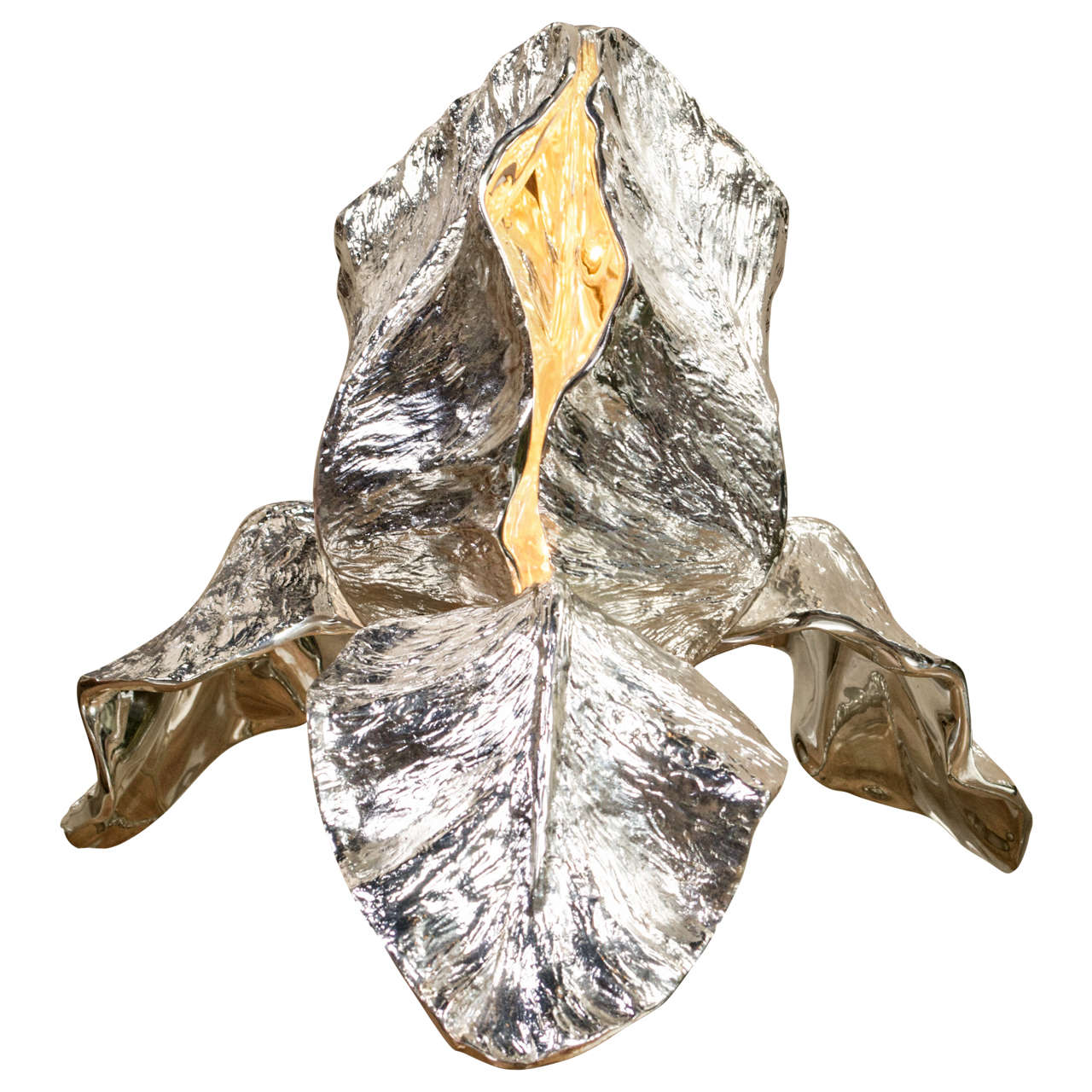 Maison Charles Iris Motif Lamp For Sale at 1stDibs