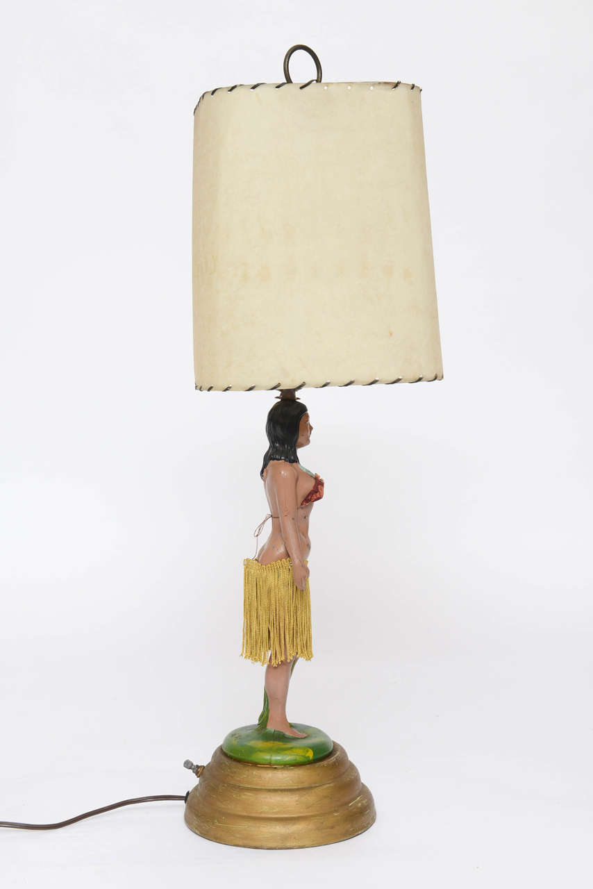 Original Vintage Hula Girl Lamp from 1940's at 1stDibs