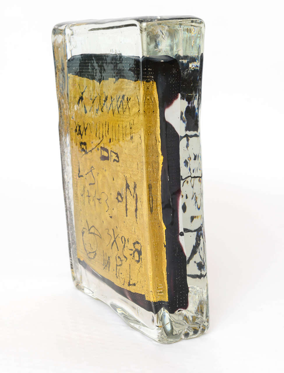Silvano Signoretto Murano Glass Block Sculpture at 1stDibs