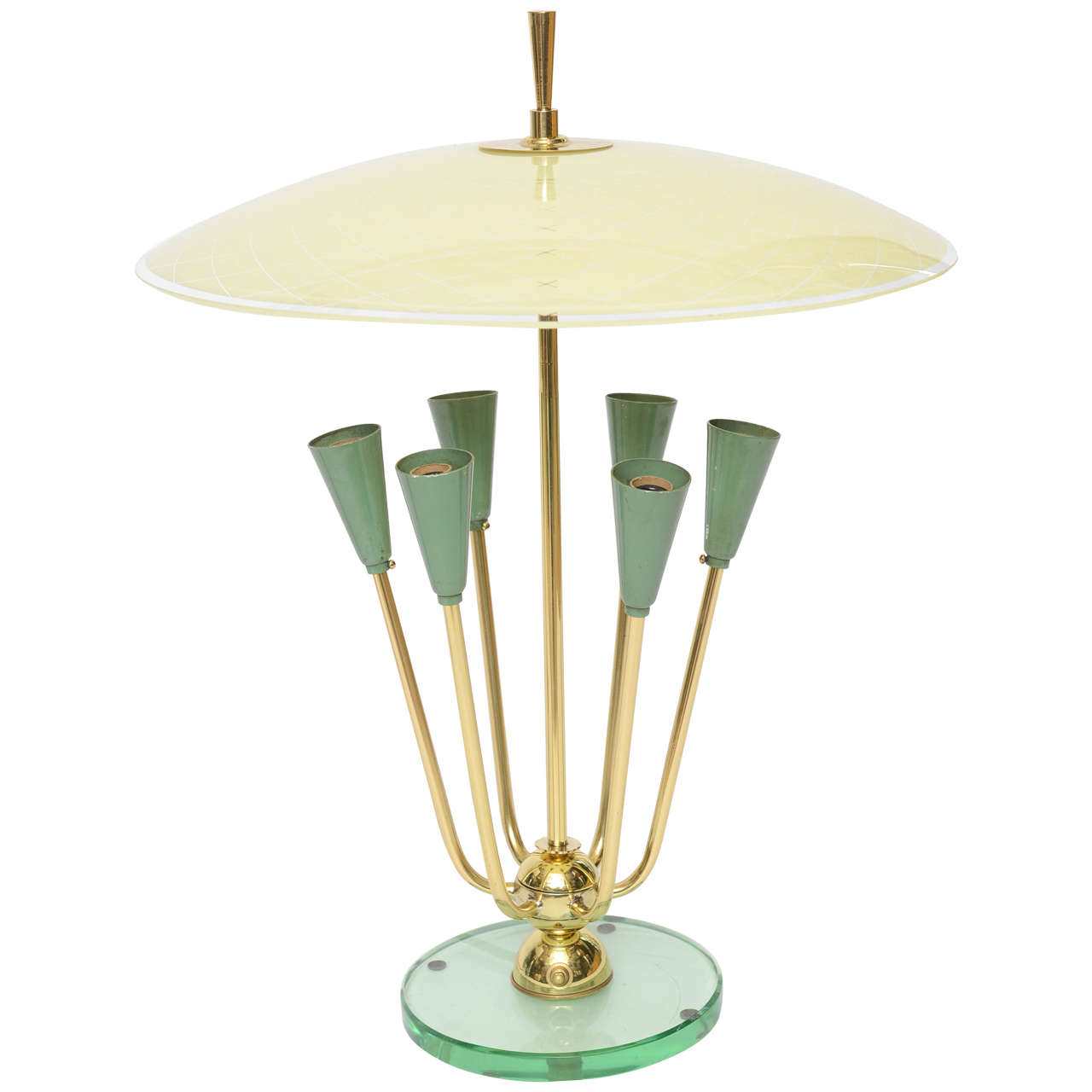 Exceptional Italian Table Lamp in Manner of Fontana Arte For Sale at ...