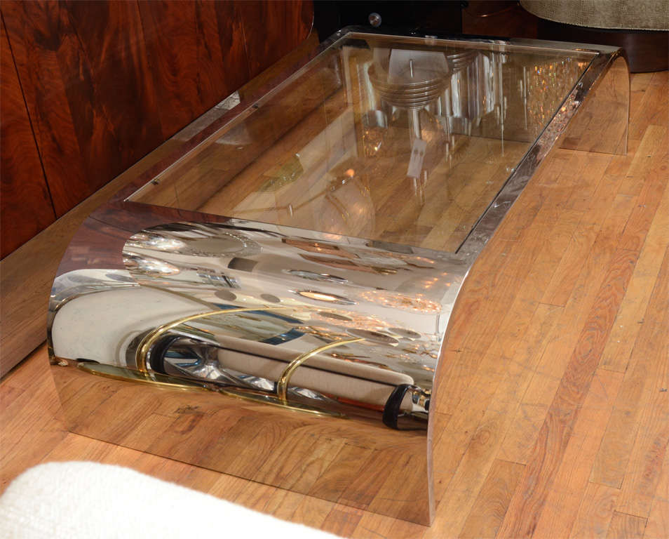 Chrome Waterfall Coffee Table By Pace at 1stDibs | pace waterfall ...