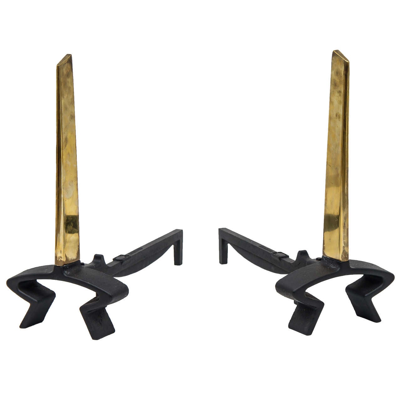 Andirons by Donald Deskey for Bennett at 1stDibs