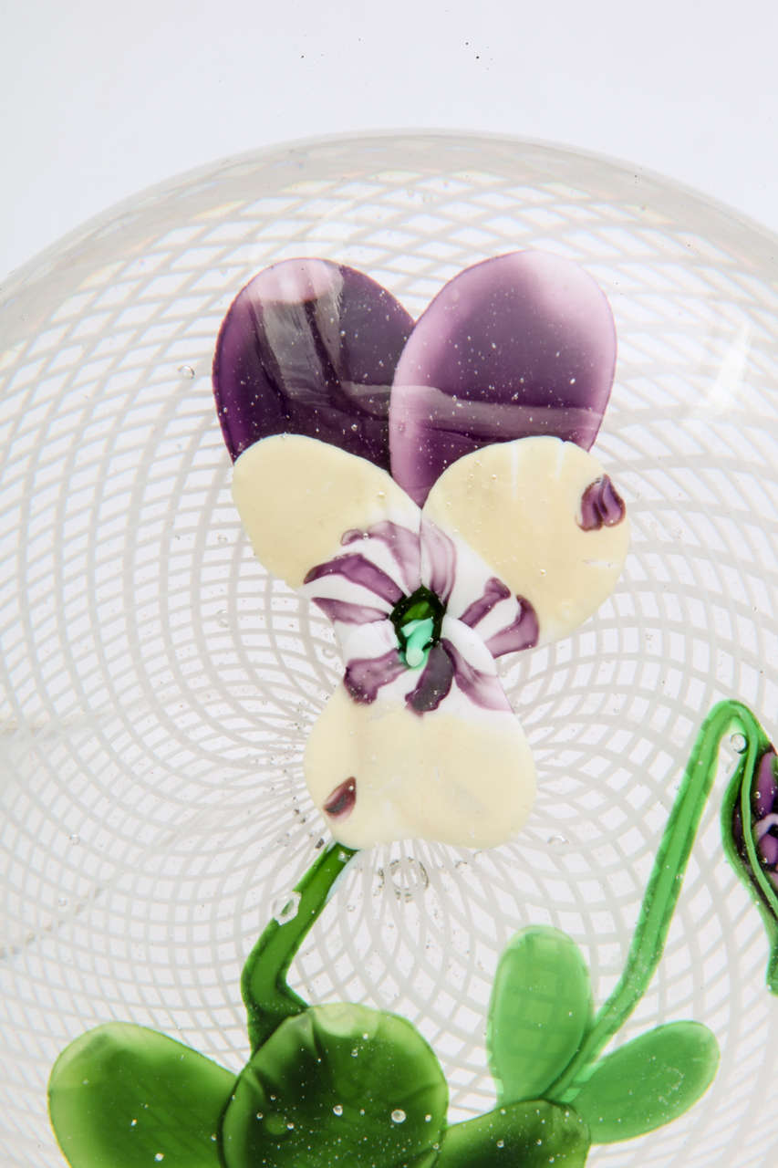 A Rare Antique Clichy Pansy Paperweight at 1stDibs