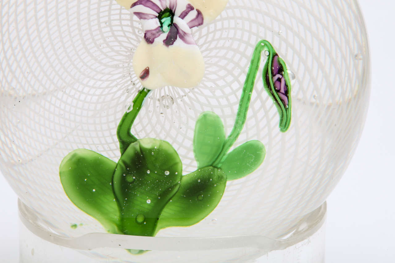 A Rare Antique Clichy Pansy Paperweight at 1stDibs
