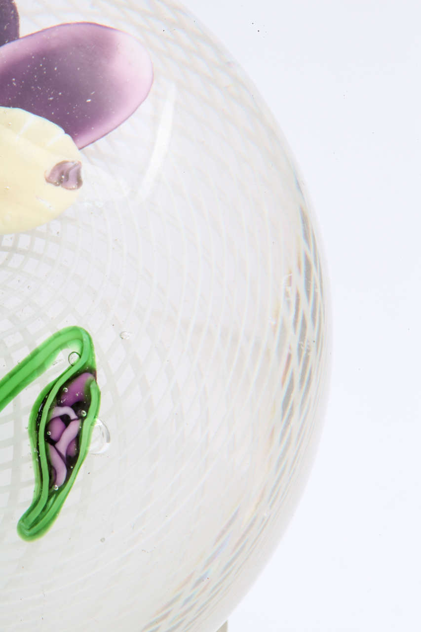 A Rare Antique Clichy Pansy Paperweight at 1stDibs