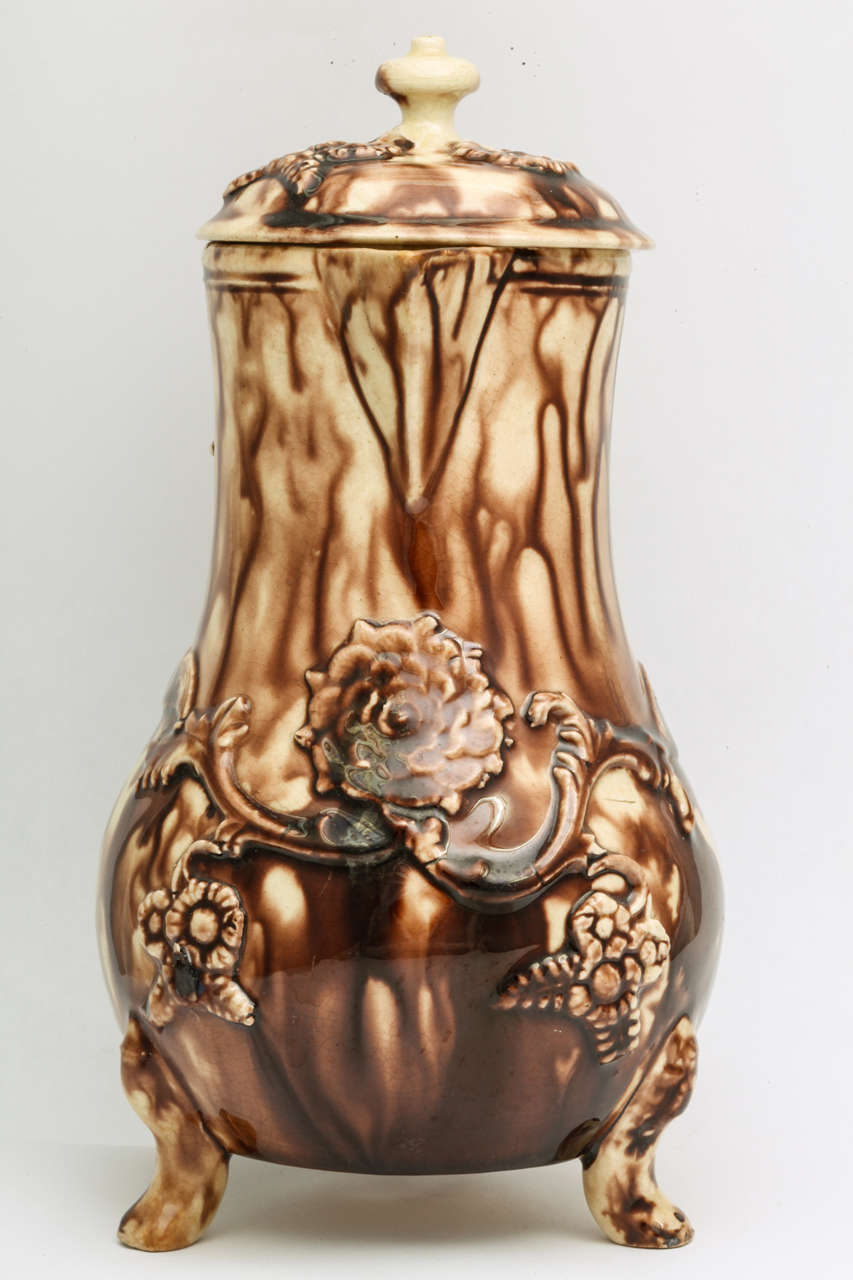 A Fine Whieldon School Pottery Covered Milk Jug For Sale at 1stDibs