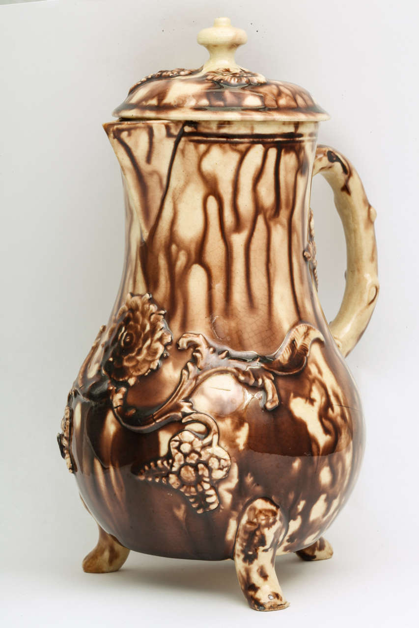 A Fine Whieldon School Pottery Covered Milk Jug For Sale at 1stDibs