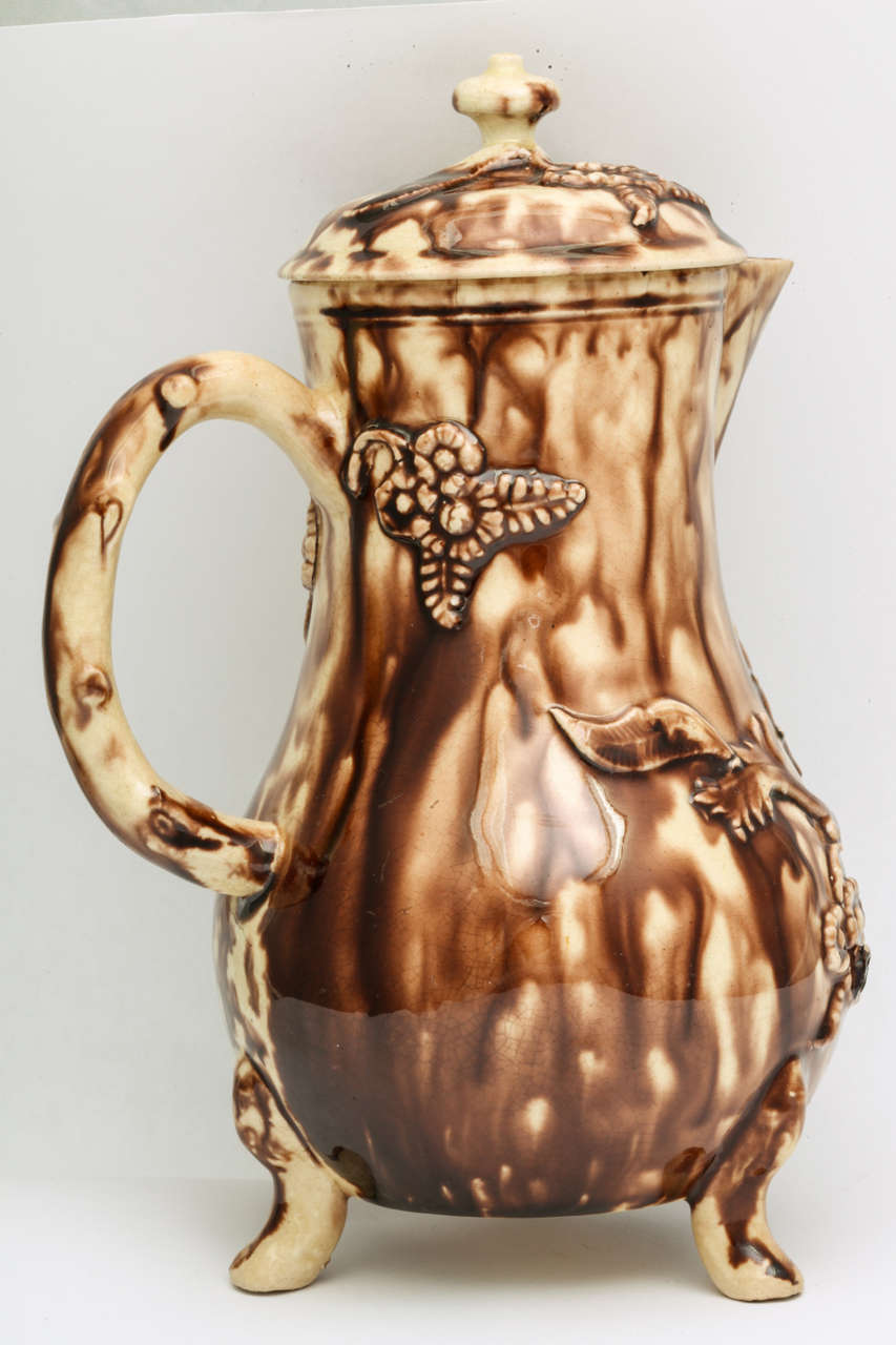 A Fine Whieldon School Pottery Covered Milk Jug For Sale at 1stDibs