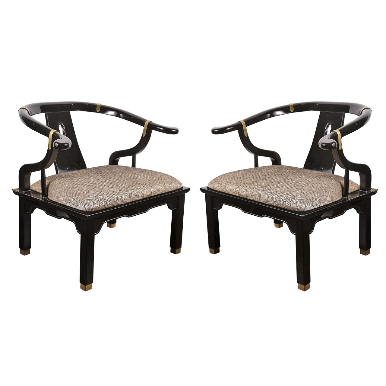 Hollywood Regency Asian Style Arm Chair For Sale at 1stDibs