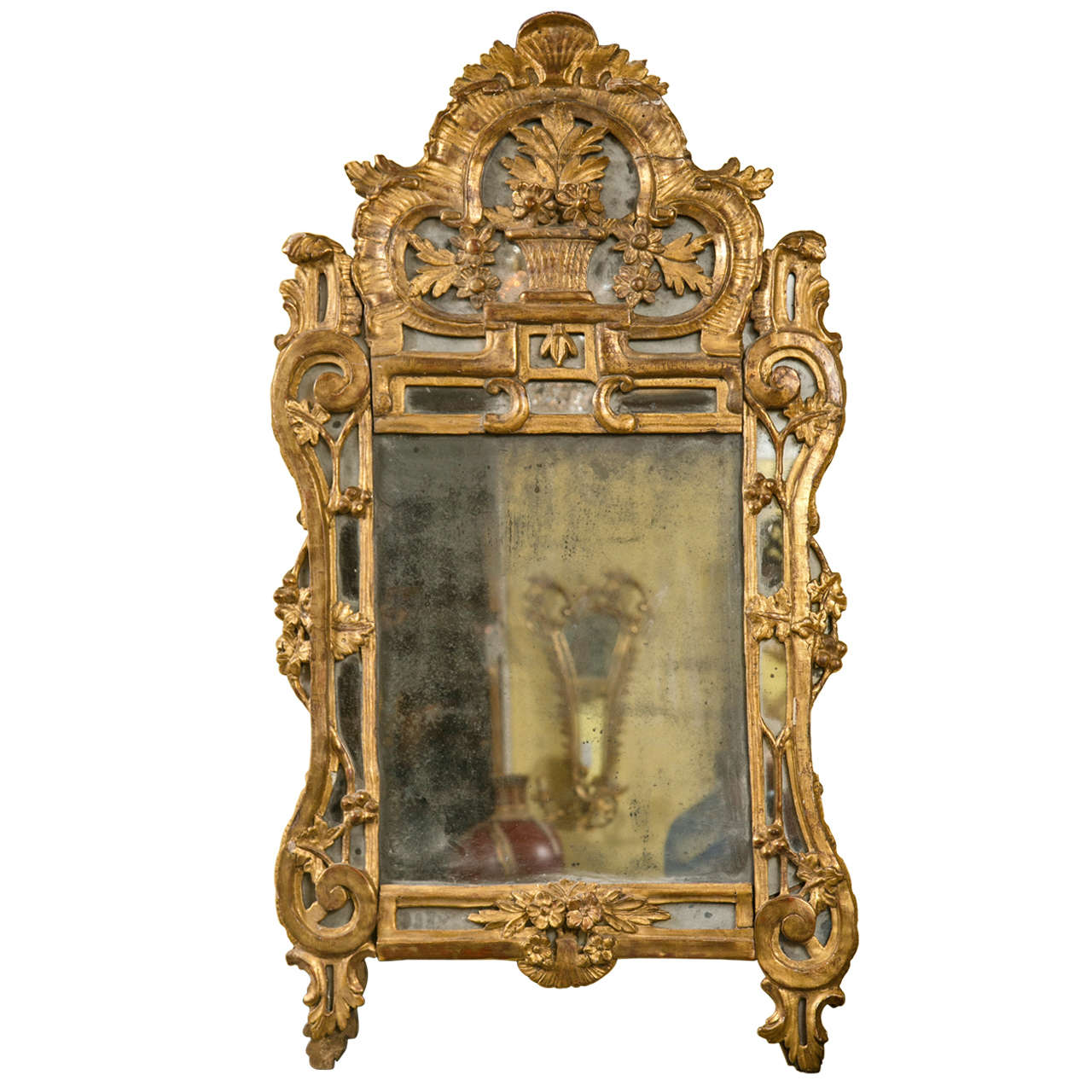 French 18th Century Giltwood Mirror at 1stDibs