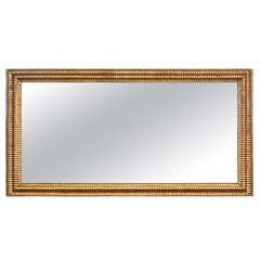 Gilt Gold Fluted Border Mirror at 1stDibs