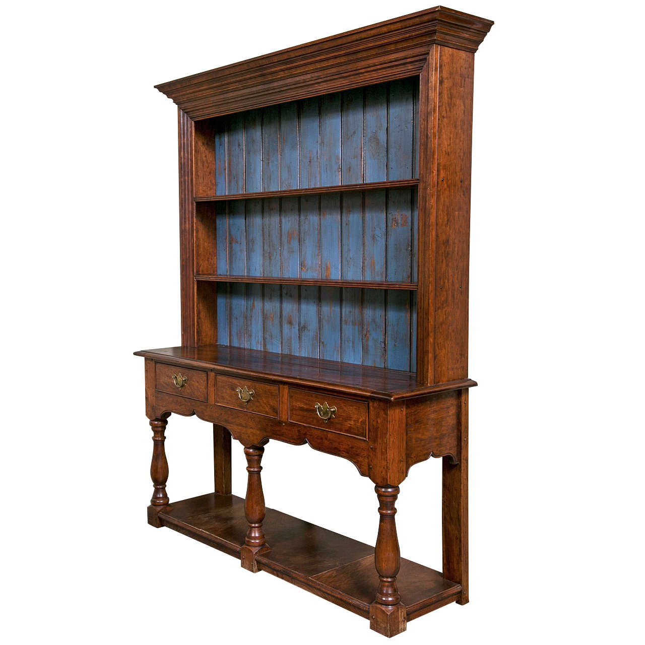 19th Century English Provincial Open-front Cupboard Cabinet at 1stDibs