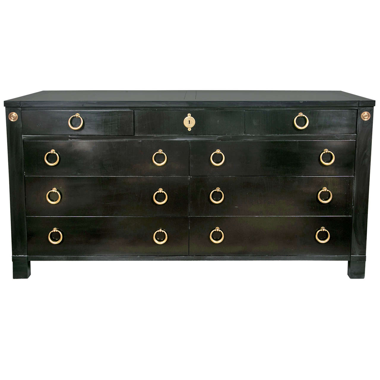 French Empire Style Ebonized Dresser by Baker at 1stDibs