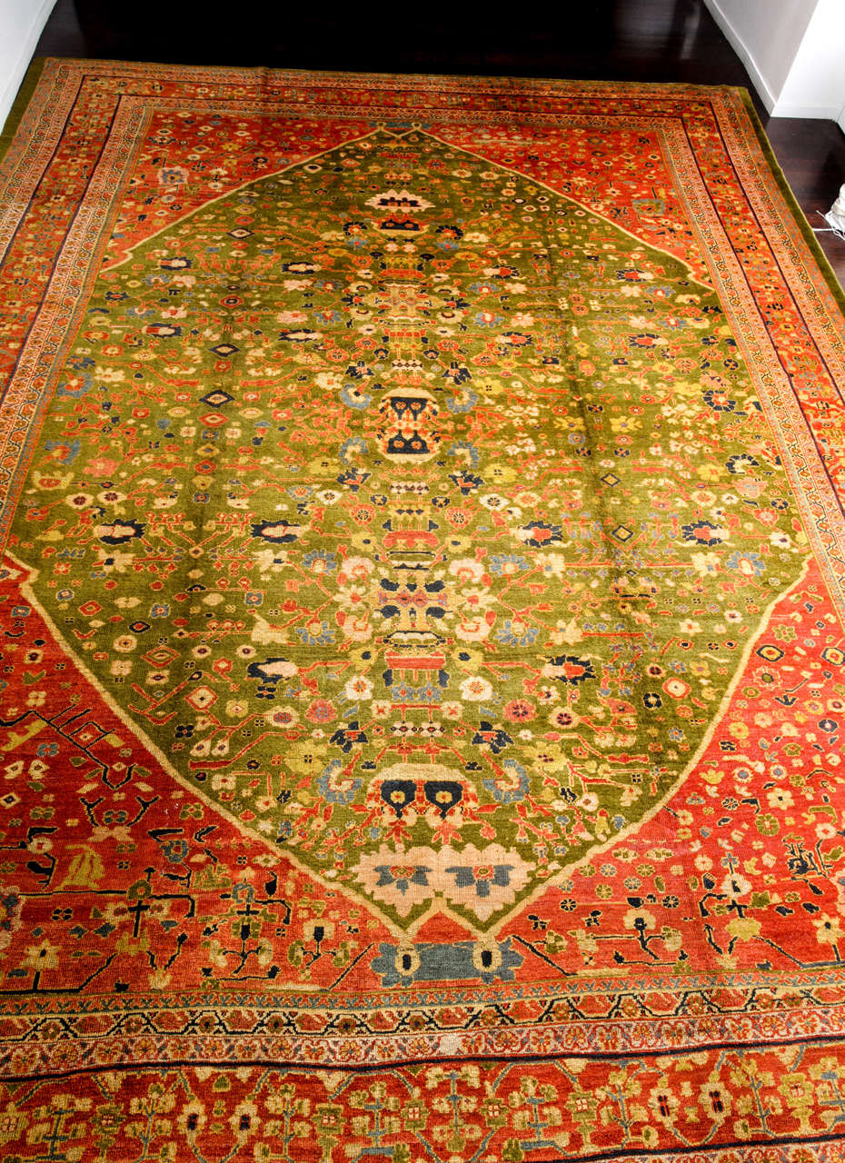 Antique 1880s Persian Sultanabad Rug, Tree of Life, 14x17 For Sale at ...