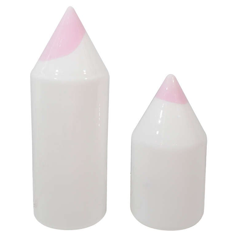 Pair of Vintage Murano Pencil Lights at 1stDibs