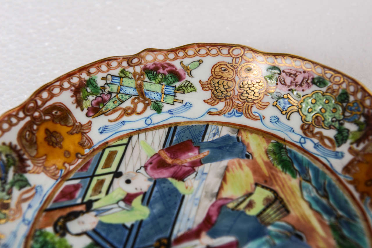 Important Set of 8 Chinese Porcelain Plates, 19th Century at 1stDibs