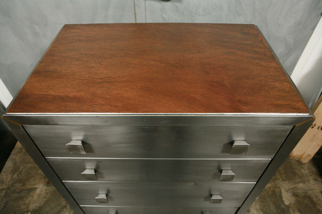 Art Modern Polished Metal Chest of Drawers at 1stDibs | metal chest ...