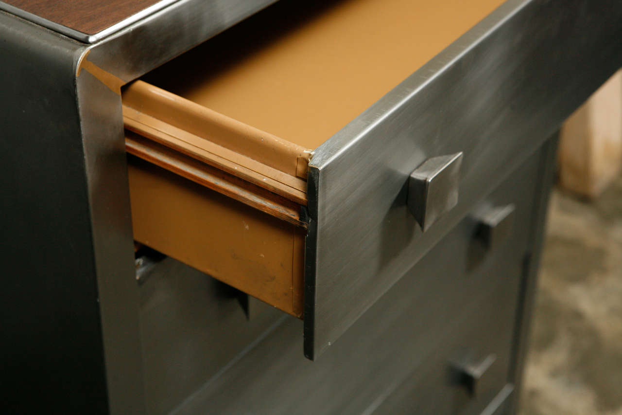 Art Modern Polished Metal Chest of Drawers at 1stDibs | metal chest ...