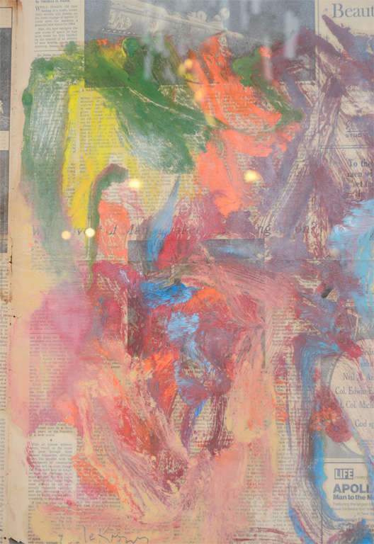 Abstract Expressionist Newspaper Painting by Willem De Kooning at ...