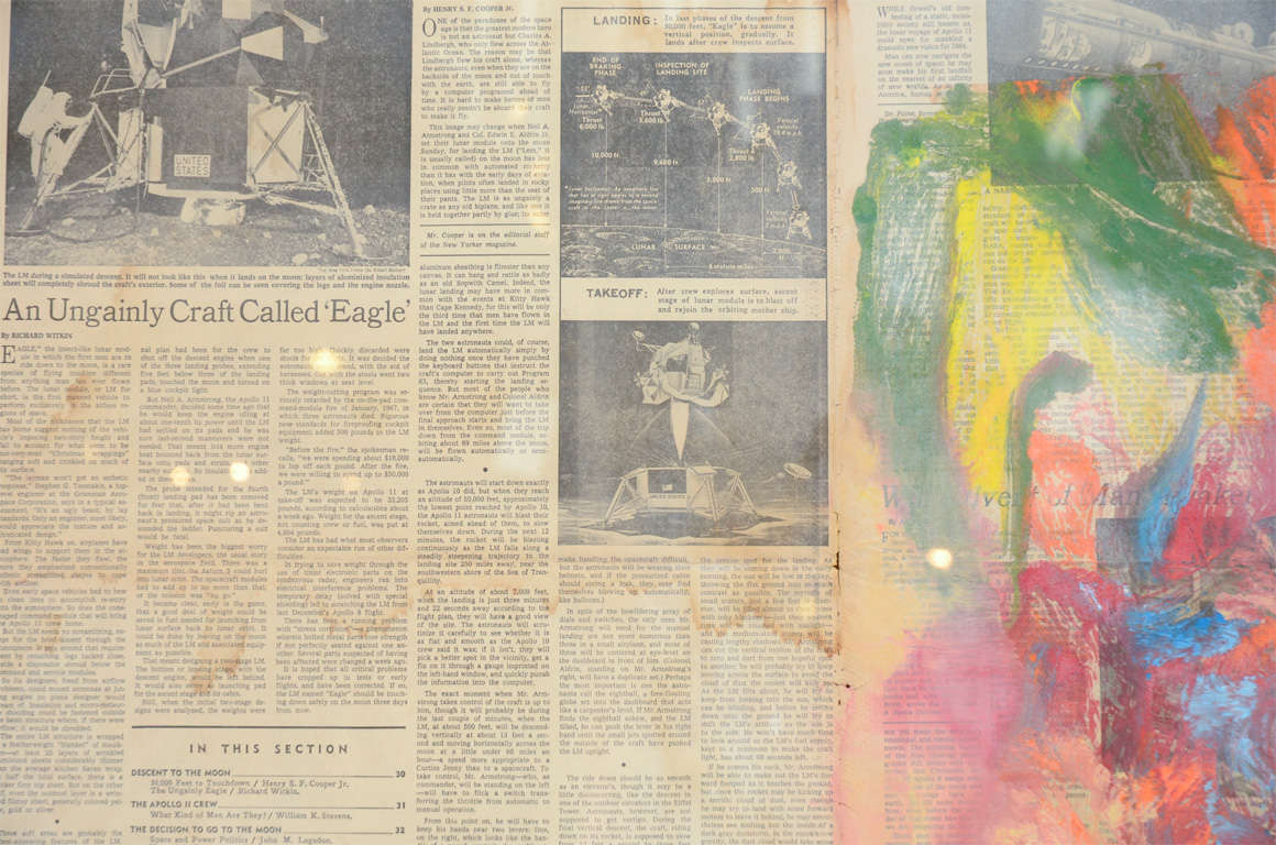 Abstract Expressionist Newspaper Painting by Willem De Kooning at ...