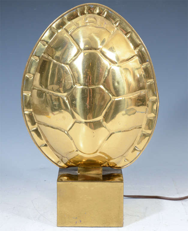 Mid-Century Brass "Turtle" Lamp by Chapman For Sale at 1stDibs
