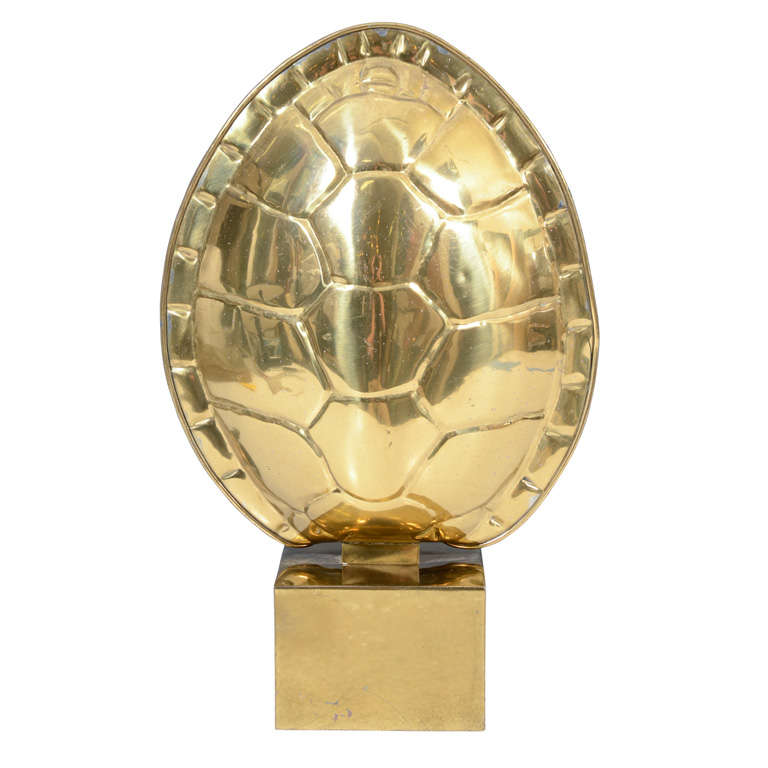 Mid-Century Brass "Turtle" Lamp by Chapman For Sale at 1stDibs