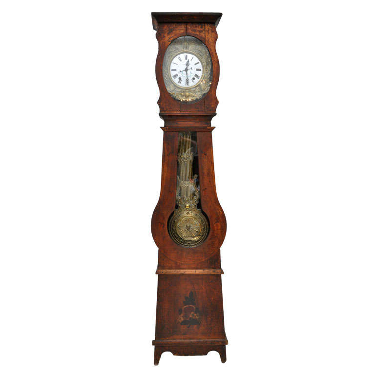 19th Century Morbier Grandfather Clock at 1stDibs