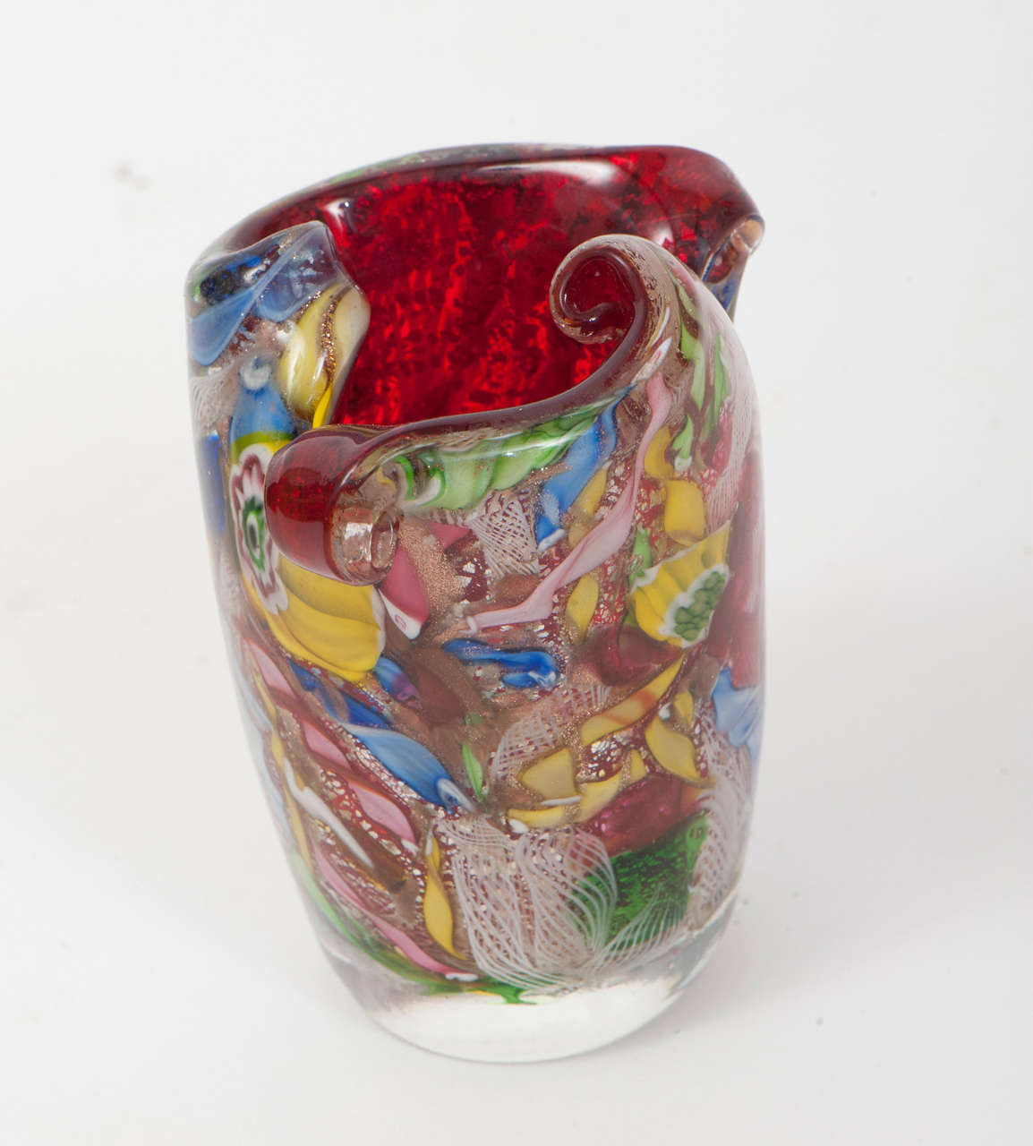 An Intricate 1970's Murano Glass Vase by L Nason For Sale at 1stDibs