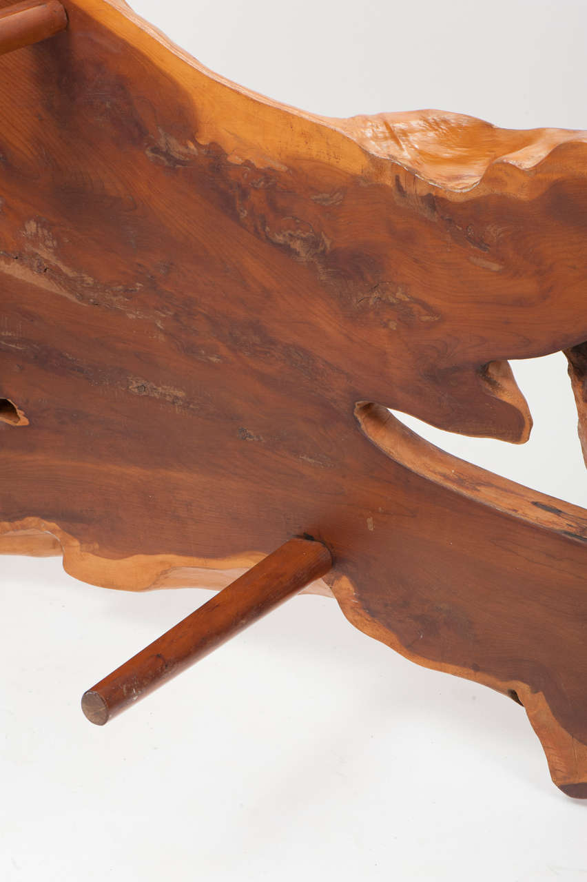 Massive Naturalistic Low Table made from Single Piece of Yew For Sale ...