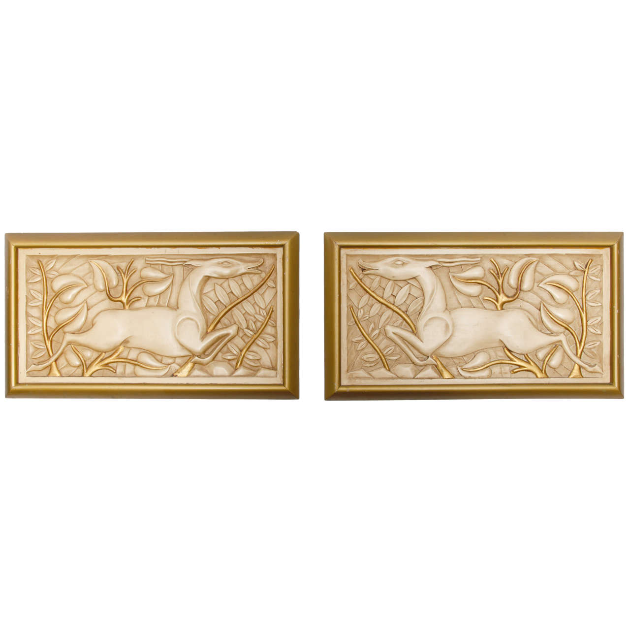 A pair of art-deco bas-relief at 1stDibs