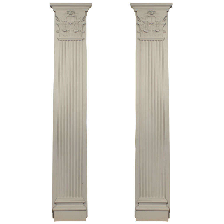 Pair of Neoclassical Style English 19th Century Painted Corinthian ...