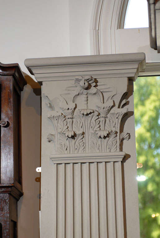 Pair of Neoclassical Style English 19th Century Painted Corinthian ...