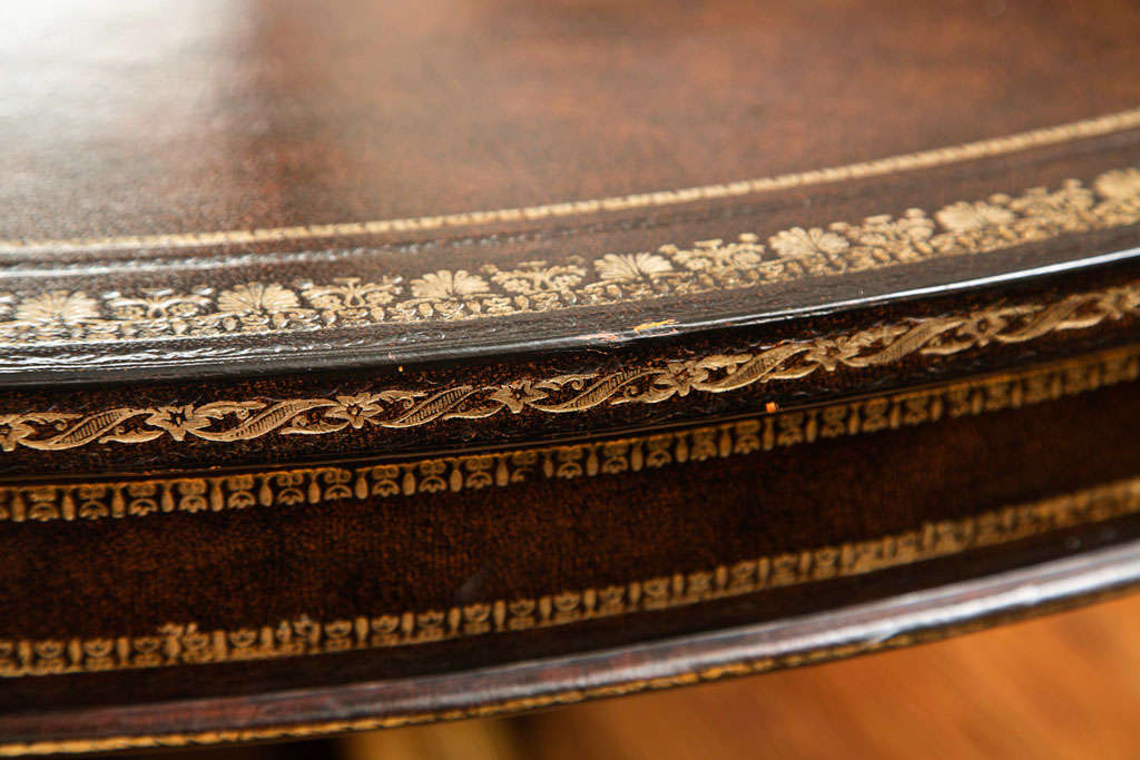 Leather Topped Center Table at 1stDibs