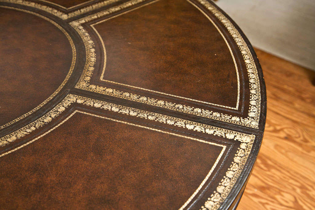 Leather Topped Center Table at 1stDibs