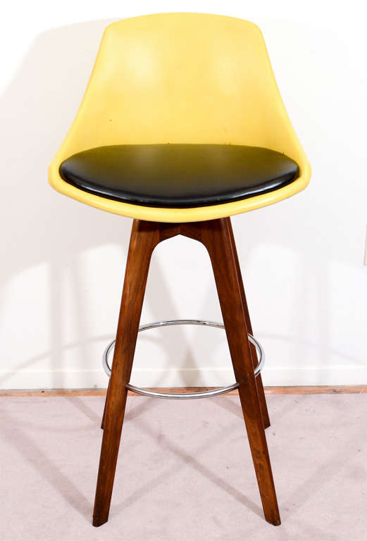 Pair of Mid Century Swivel Stools by John Yellen for I.V. Chairs at 1stDibs